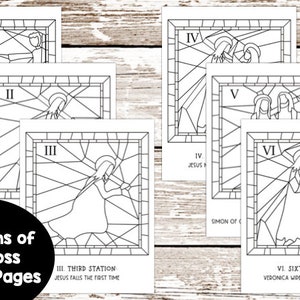 Stations of the Cross Stained Glass Posters: Lent and Holy Week ...