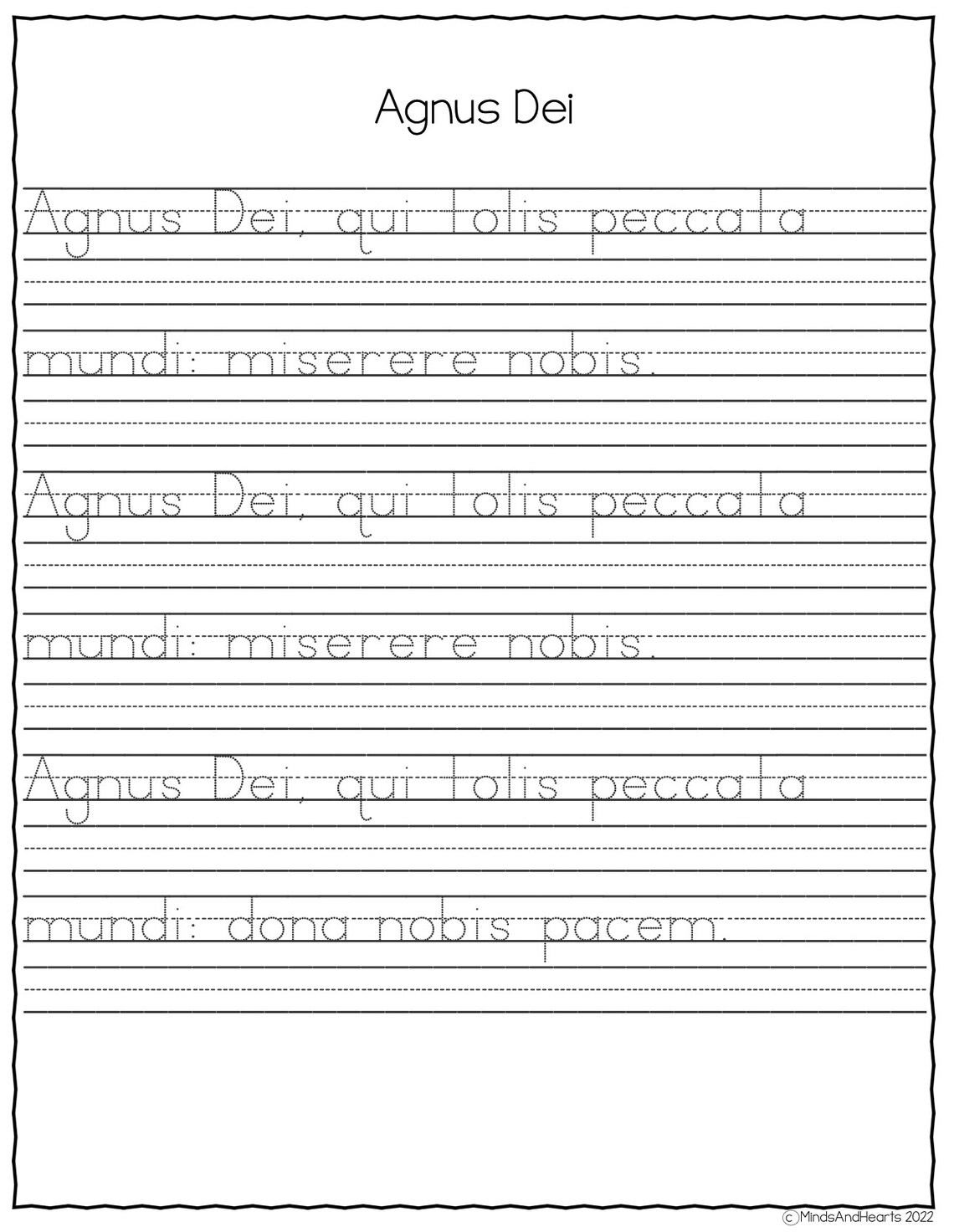 Latin Catholic Prayer Copywork Printing Handwriting Practice - Etsy
