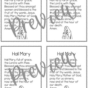 PRINTABLE Catholic Prayer Flip Ring | Digital File | Flash Card Ring ...