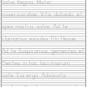 Latin Catholic Prayer Copywork - Printing Handwriting Practice - Etsy