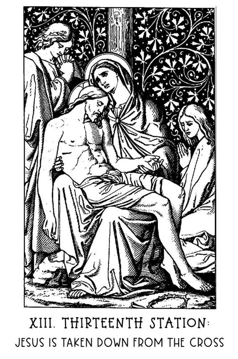 Stations of the Cross Vintage Posters Lent Banner Catholic | Etsy