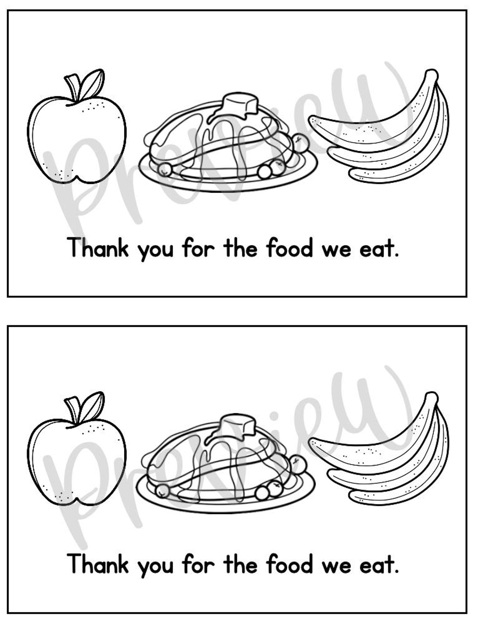 Thank You God Prayer Coloring Book | Preschool and Kindergarten ...