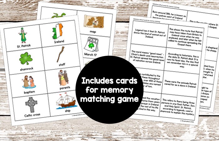 St. Patrick's Day Bingo & Memory Matching Game | Catholic Christian ...