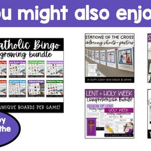 Lent Bingo Game - Ash Wednesday, Holy Week, Easter Activity | Religious ...
