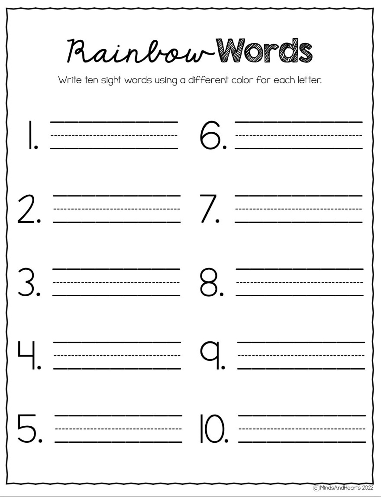 sight-word-activities-printable-preschool-kindergarten-etsy