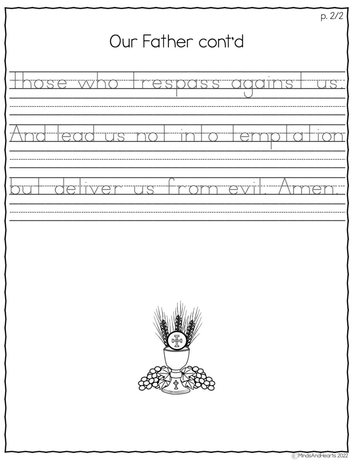 Catholic Prayer Copywork: Manuscript (printing) | Tracing | Handwriting ...