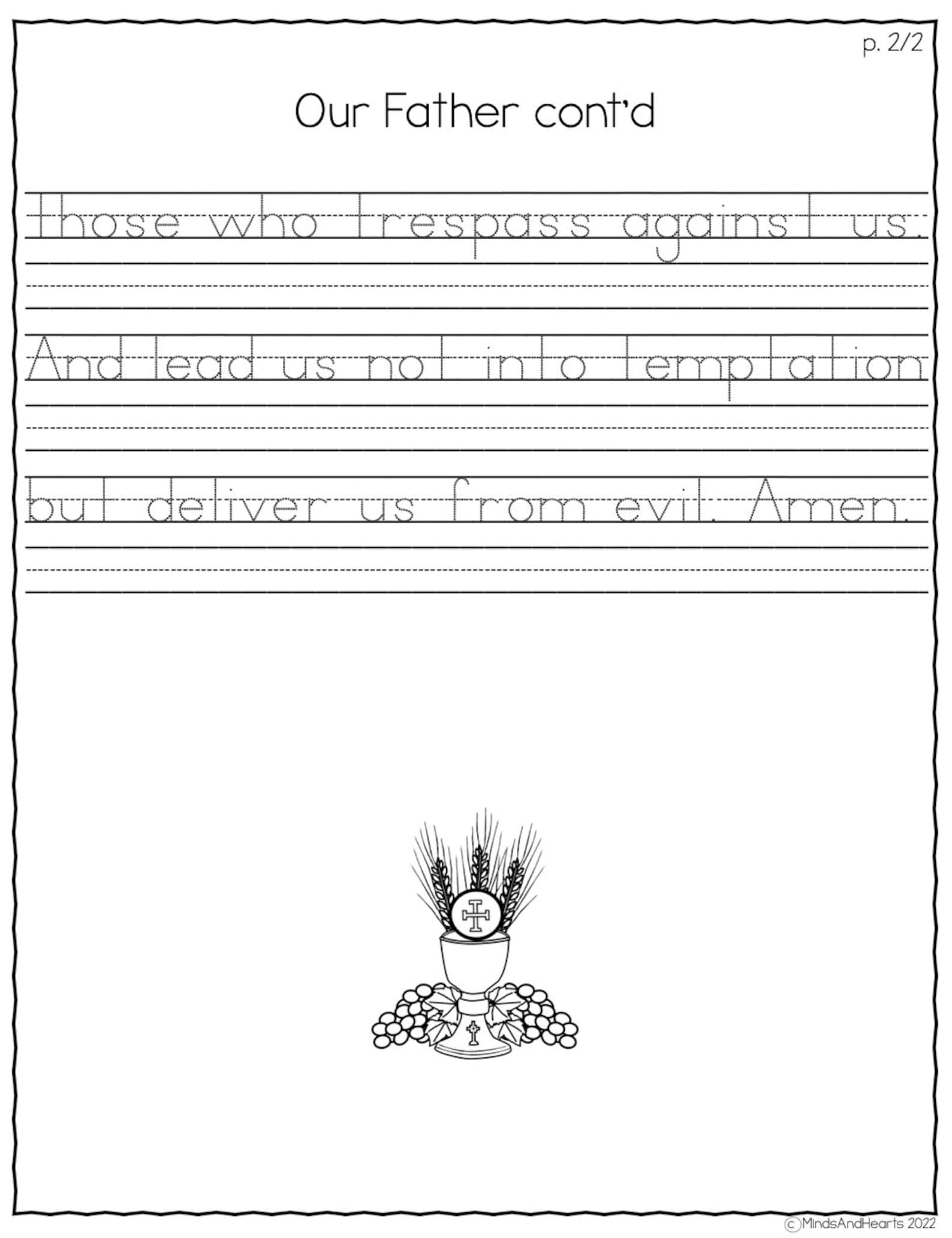 Catholic Prayer Copywork: Manuscript (printing) | Tracing | Handwriting ...