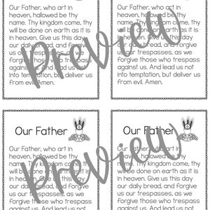 PRINTABLE Catholic Prayer Flip Ring | Digital File | Flash Card Ring ...