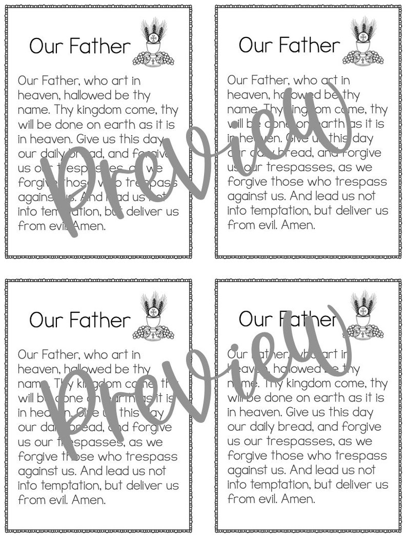 PRINTABLE Catholic Prayer Flip Ring | Digital File | Flash Card Ring ...