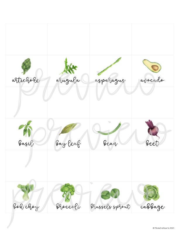 Garden Labels: Vegetable and Fruits | Printable Seed Tags | DIY Seed ...
