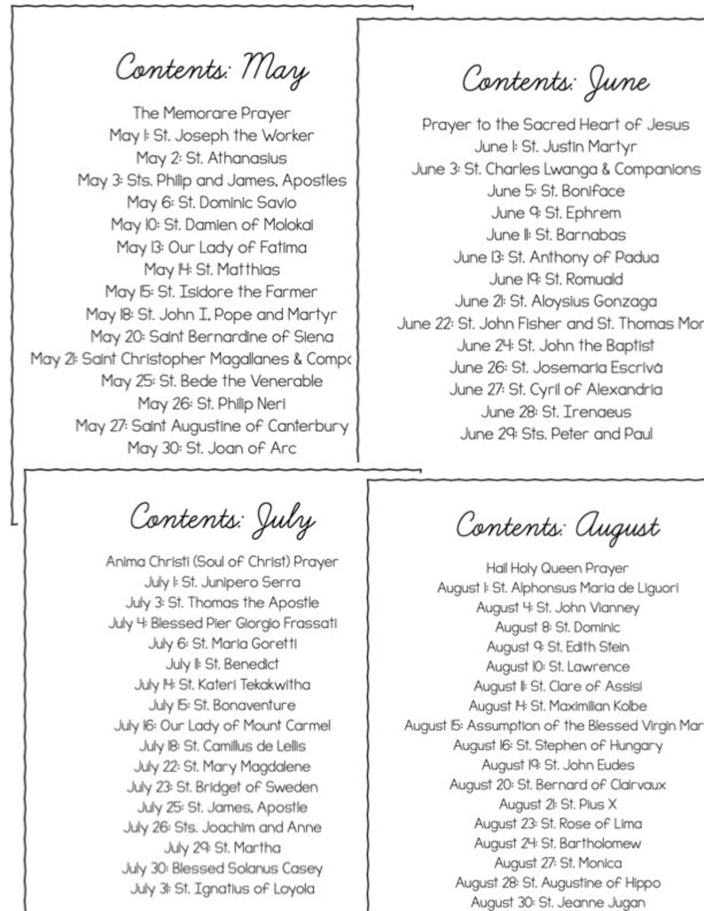 CURSIVE Yearlong Catholic Saints Copywork Bundle: 175 Pages - Etsy