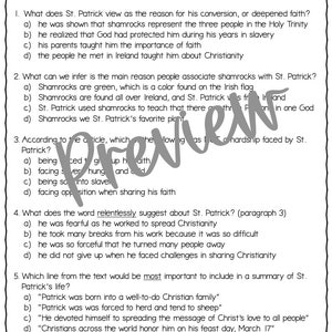 Catholic Reading Comprehension Bundle - Epiphany, St. Valentine's Day ...