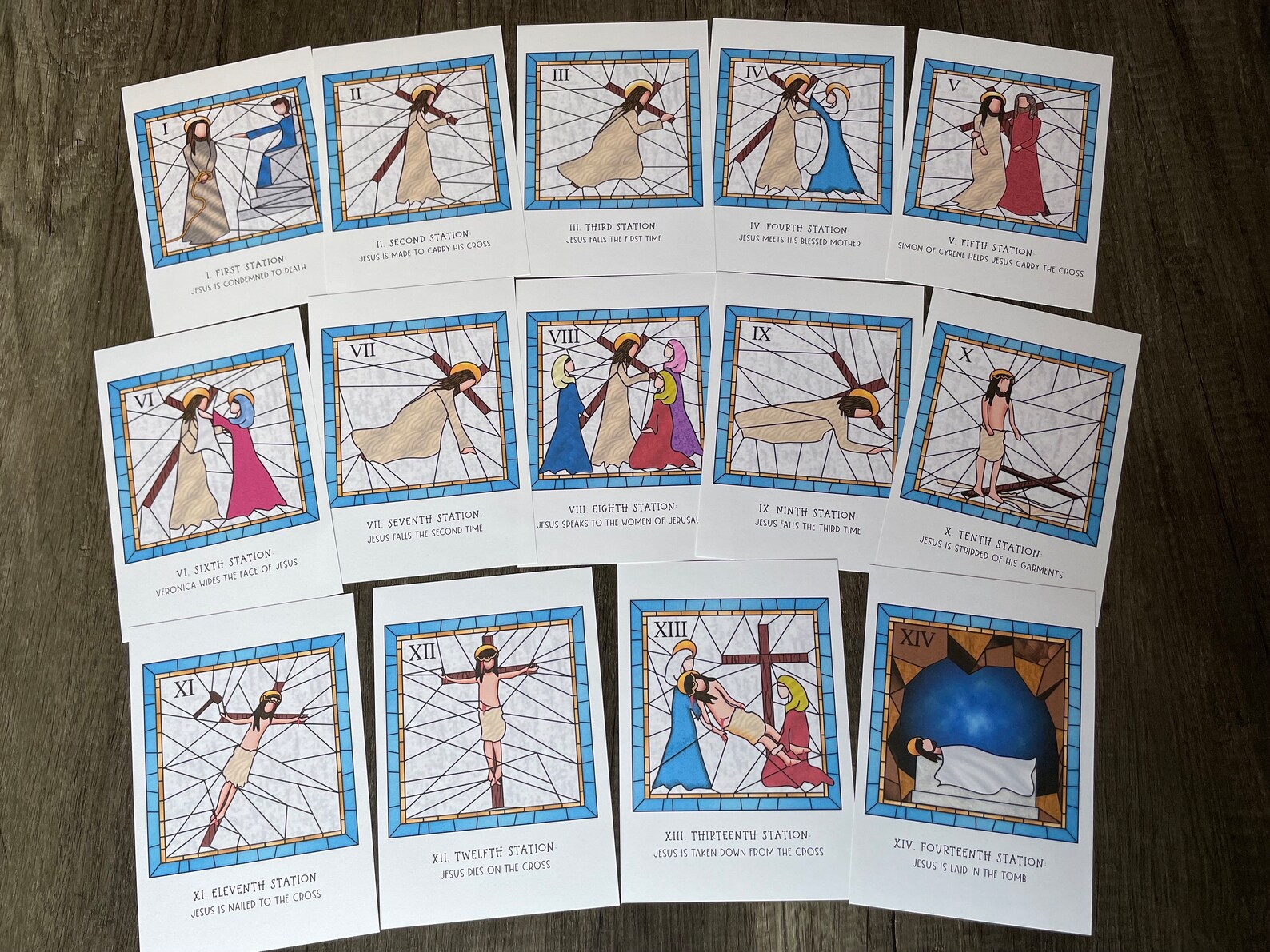 Stations of the Cross Stained Glass Posters: Lent and Holy Week ...