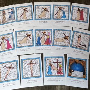 Stations of the Cross Stained Glass Posters: Lent and Holy Week ...