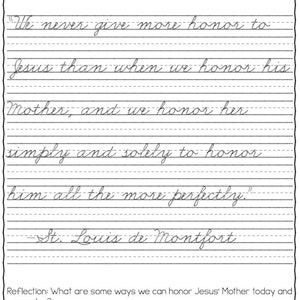 CURSIVE & PRINTING Yearlong Catholic Saints Copywork Bundle: 350+ Pages ...