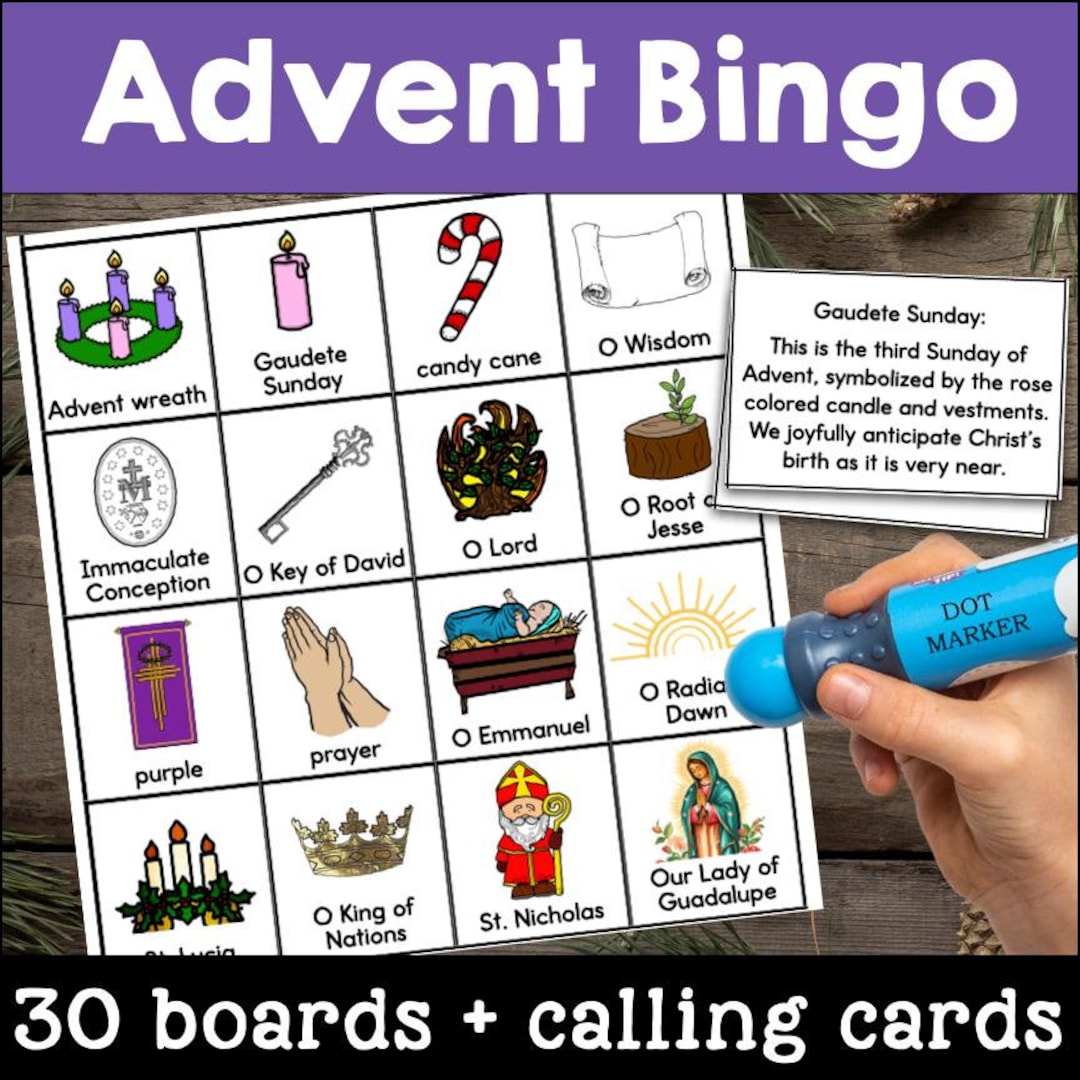 Advent Bingo Game - Christmas Activity | Religious Education ...
