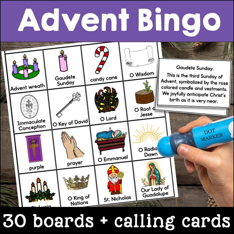 Advent Bingo Game - Christmas Activity | Religious Education ...