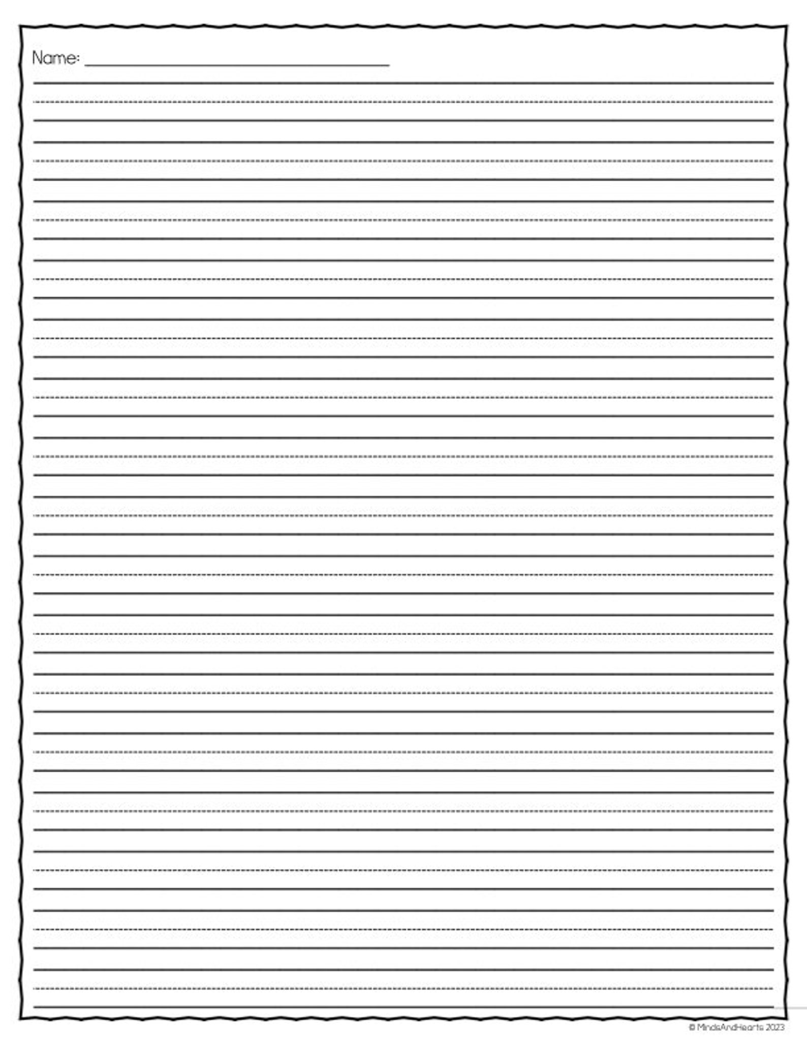 Lined Writing Paper | Vertical & Horizontal | Preschool, Primary ...