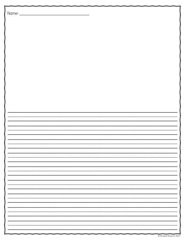 Lined Writing Paper Vertical & Horizontal Preschool, Primary ...