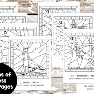 Stations of the Cross Stained Glass Posters: Lent and Holy Week ...