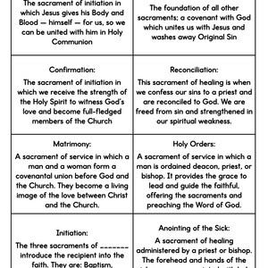 Sacraments Bingo With Memory Matching - Baptism, First Communion ...