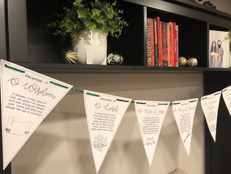 O Antiphons Advent Banners - Catholic Christmas Art - Jesse Tree - O ...