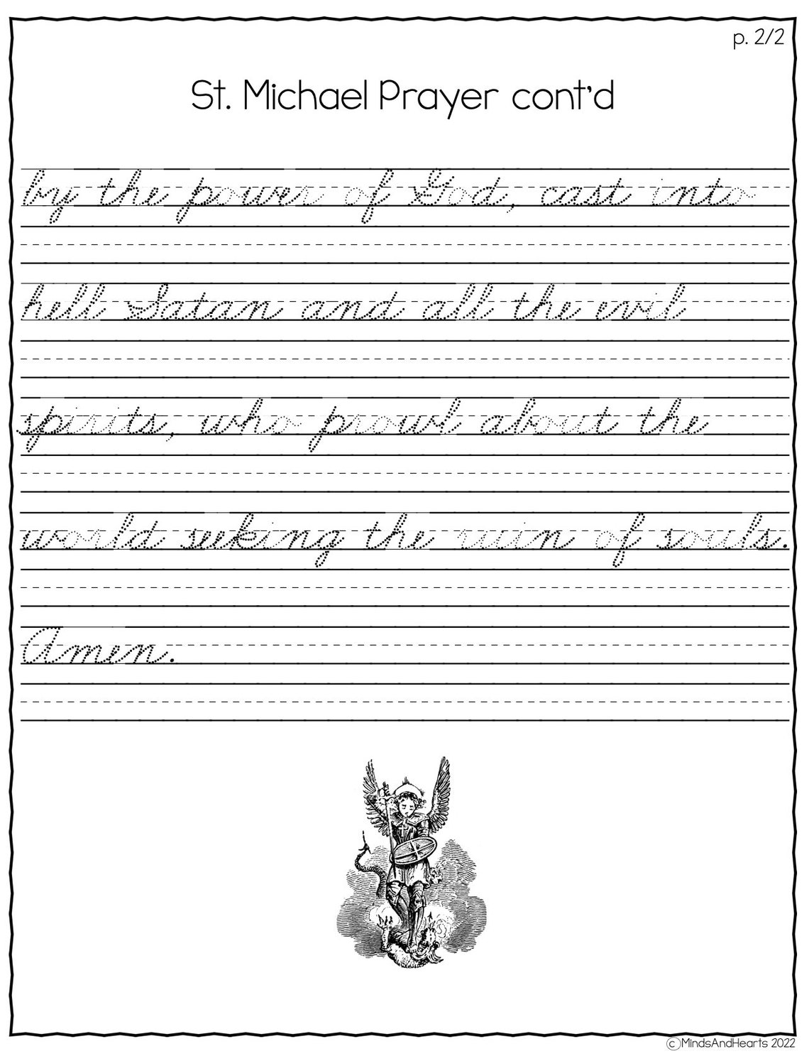 Catholic Prayer Copywork: Cursive | Faith Formation | Handwriting ...