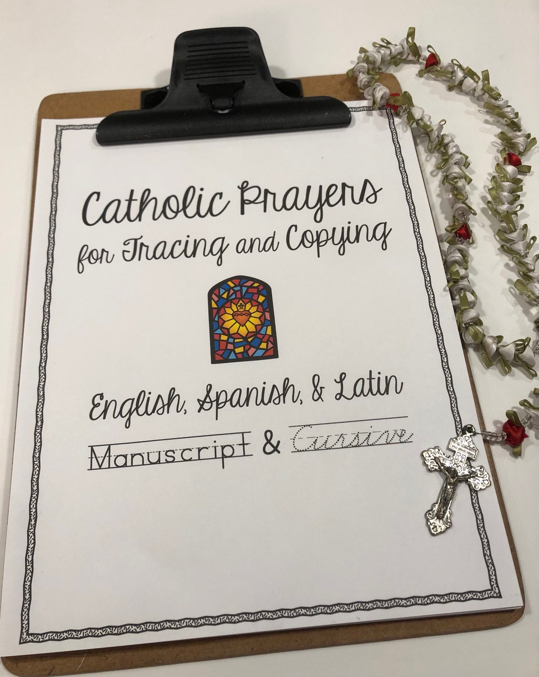 Catholic Prayer Handwriting Copy Work in English, Spanish, and Latin ...