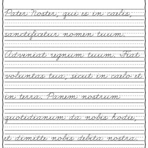 Latin Catholic Prayer Copywork - Cursive AND Printing Handwriting ...