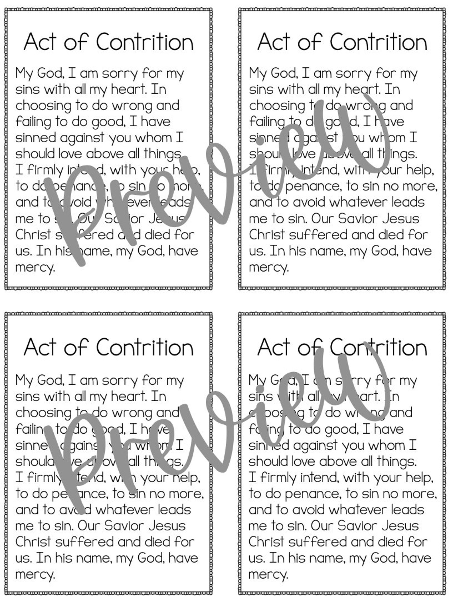 PRINTABLE Catholic Prayer Flip Ring Digital File Flash - Etsy