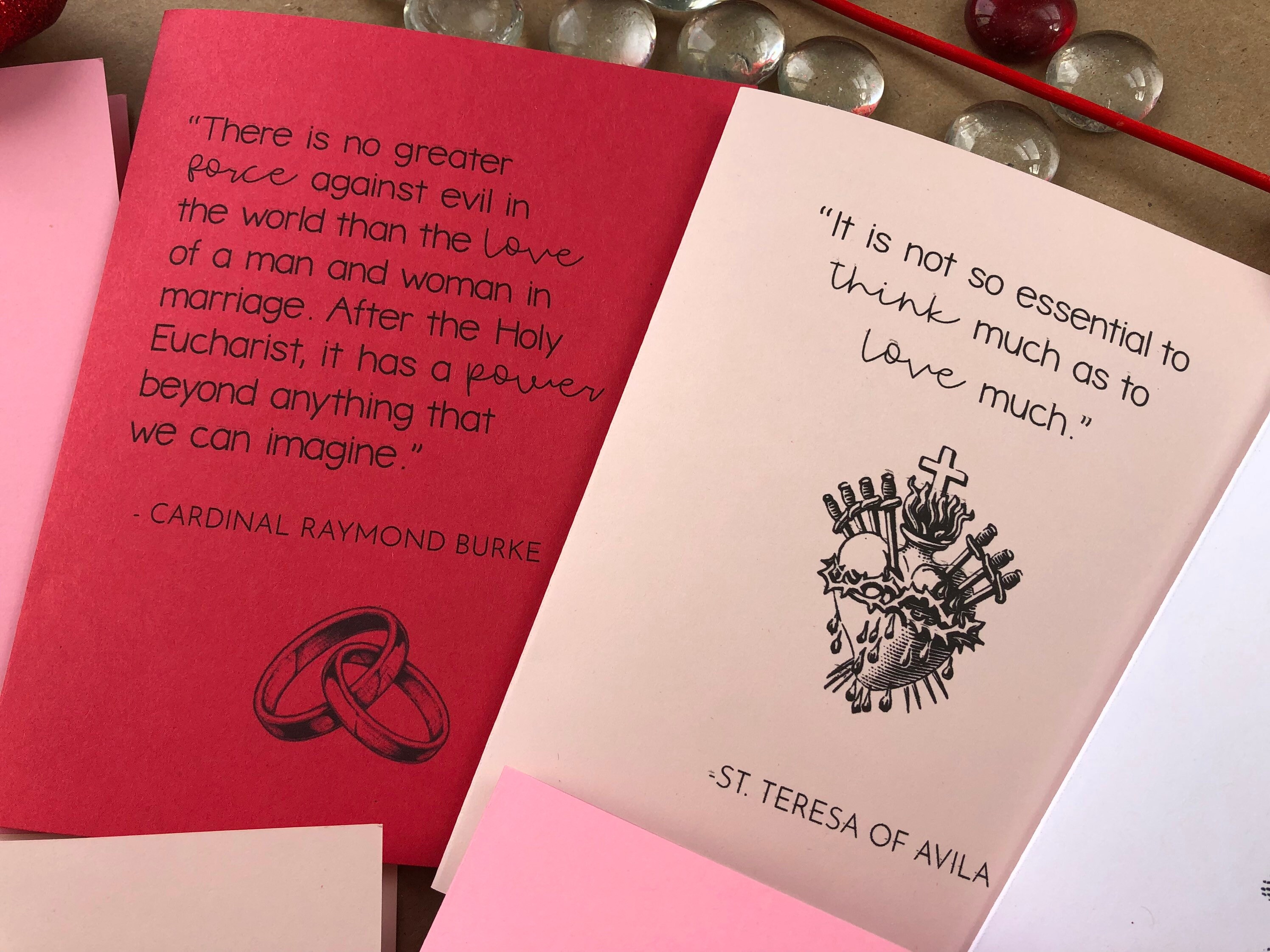 Printable Catholic Valentine Cards Valentine's Day Love St. Therese ...