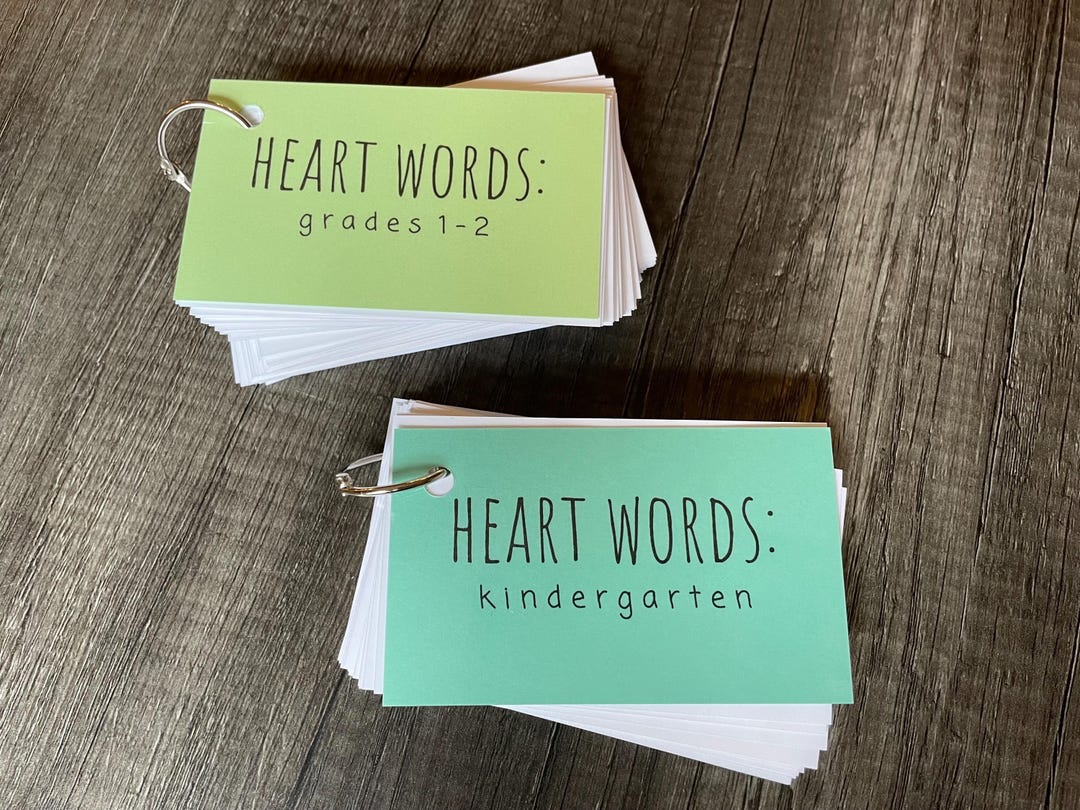 Ufli-aligned High-frequency Word Flash Cards | Irregular Heart Words ...