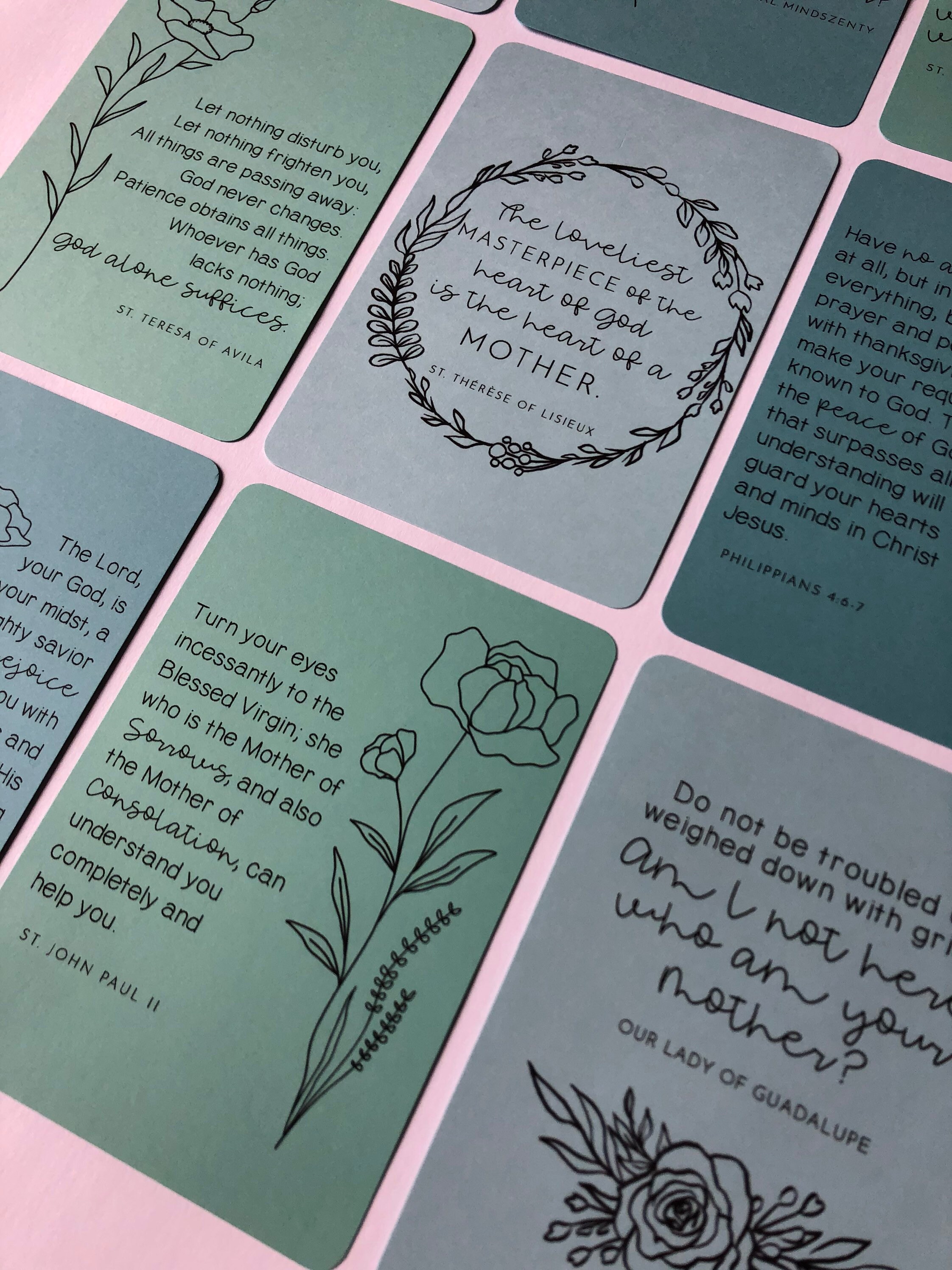 Catholic Motherhood Affirmation Cards | Catholic Mom Gift | Posters for ...
