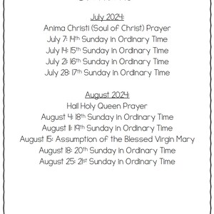 May August 2024 Catholic Liturgical CURSIVE & PRINTING Copywork ...