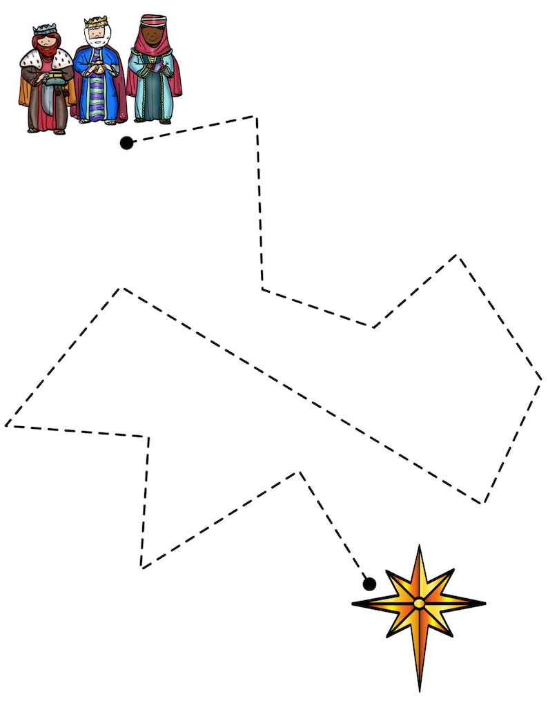 Nativity Tracing Fine Motor Activity Pages - Christmas Tracing ...
