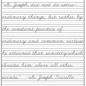 CURSIVE Yearlong Catholic Saints Copywork Bundle: 175+ Pages of ...