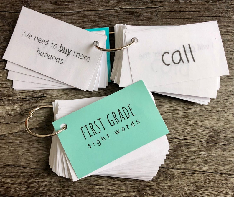Dolch Sight Word Sentence Flash Cards - Preschool, Kindergarten ...