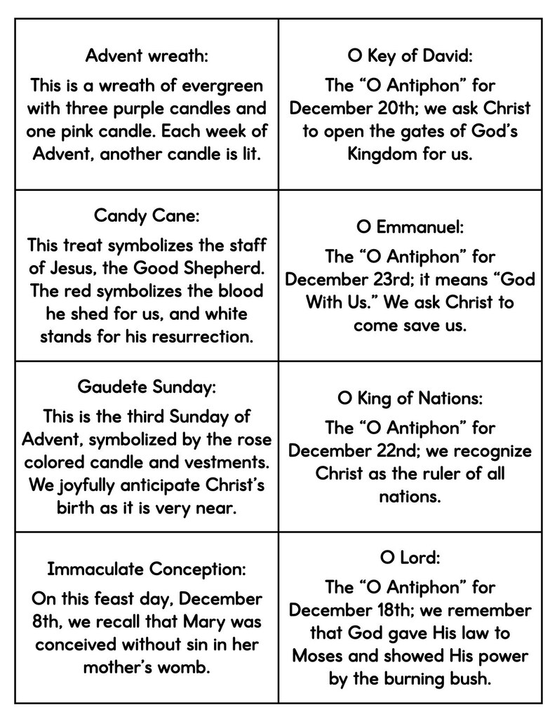 Advent Bingo Game - Christmas Activity | Religious Education ...