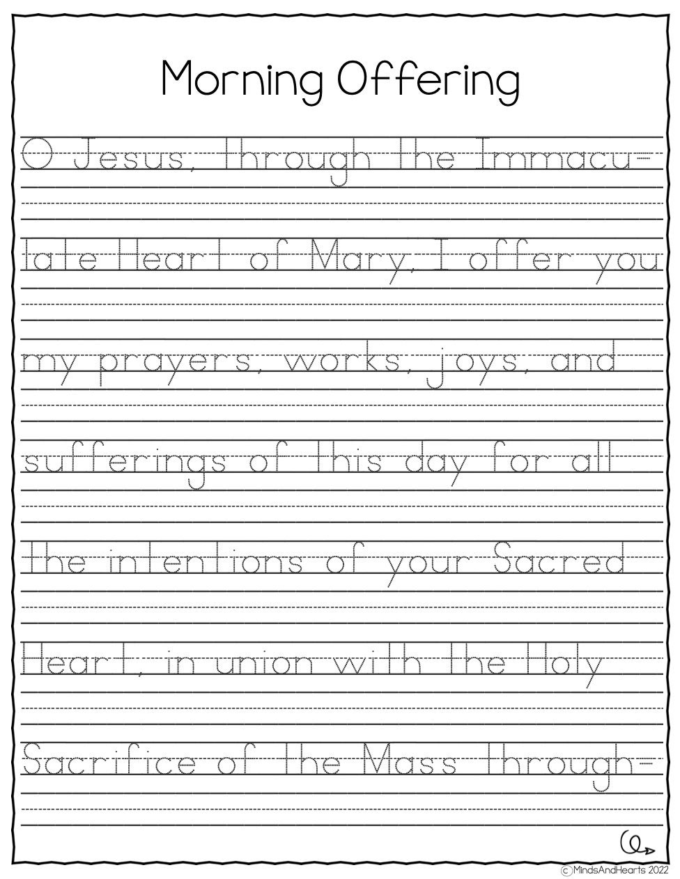 Catholic Prayer Copywork: Cursive Faith Formation Handwriting ...