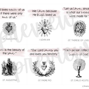 Valentine's Day Printable Cards - Catholic Saint Quote + Bible Verse ...
