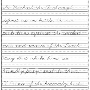 Catholic Prayer Copywork: Cursive | Faith Formation | Handwriting ...