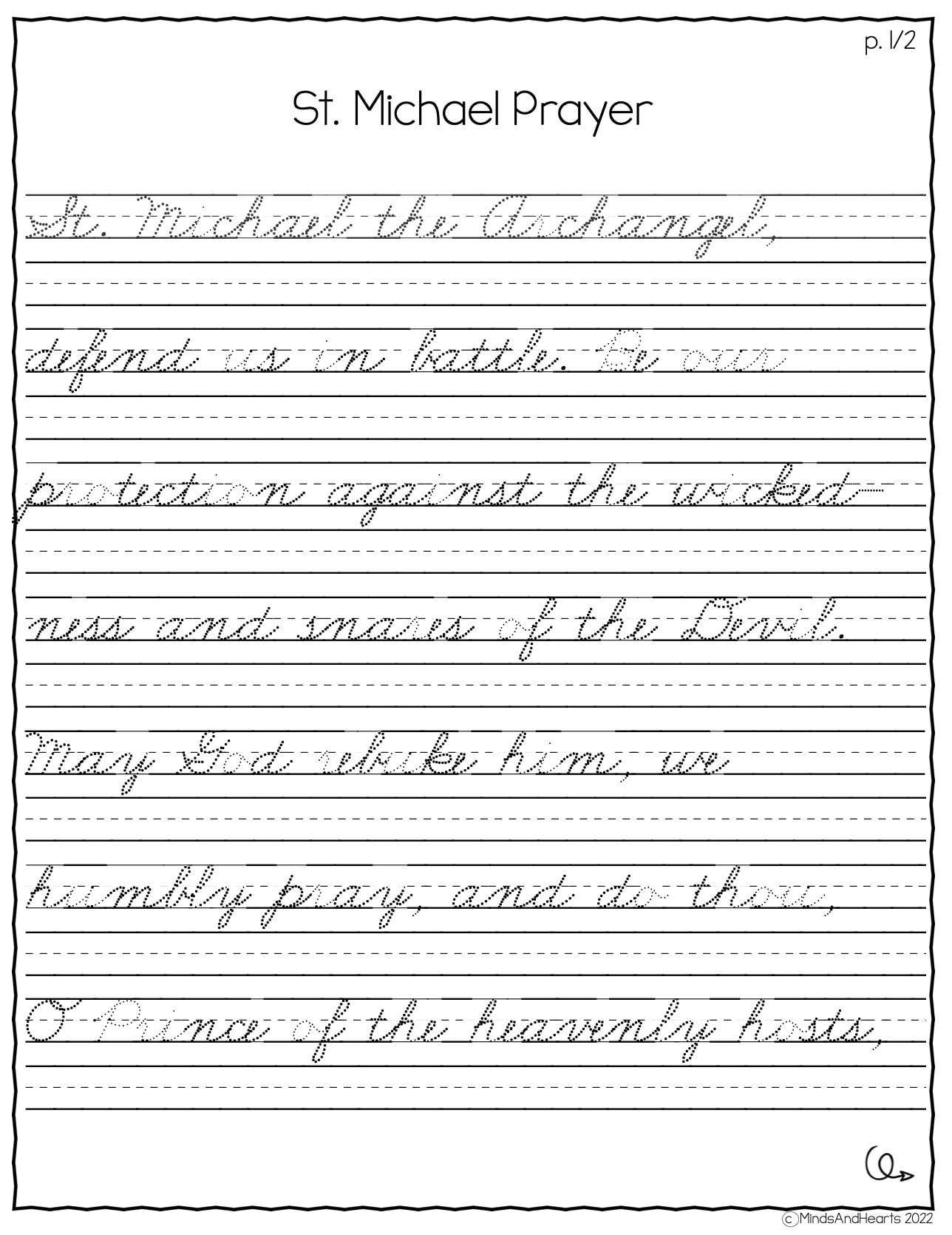 Catholic Prayer Copywork: Cursive | Faith Formation | Handwriting ...