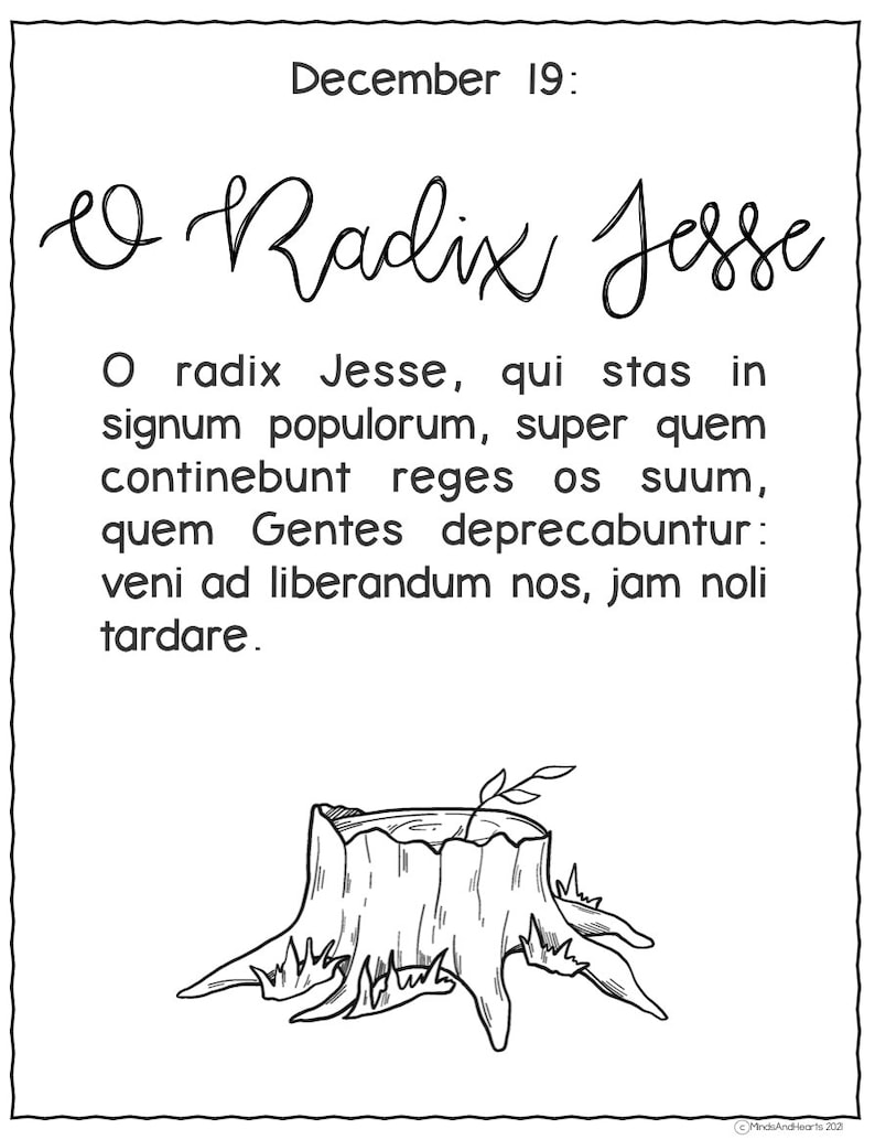 O Antiphons Advent Banners - Catholic Christmas Art - Jesse Tree - O ...