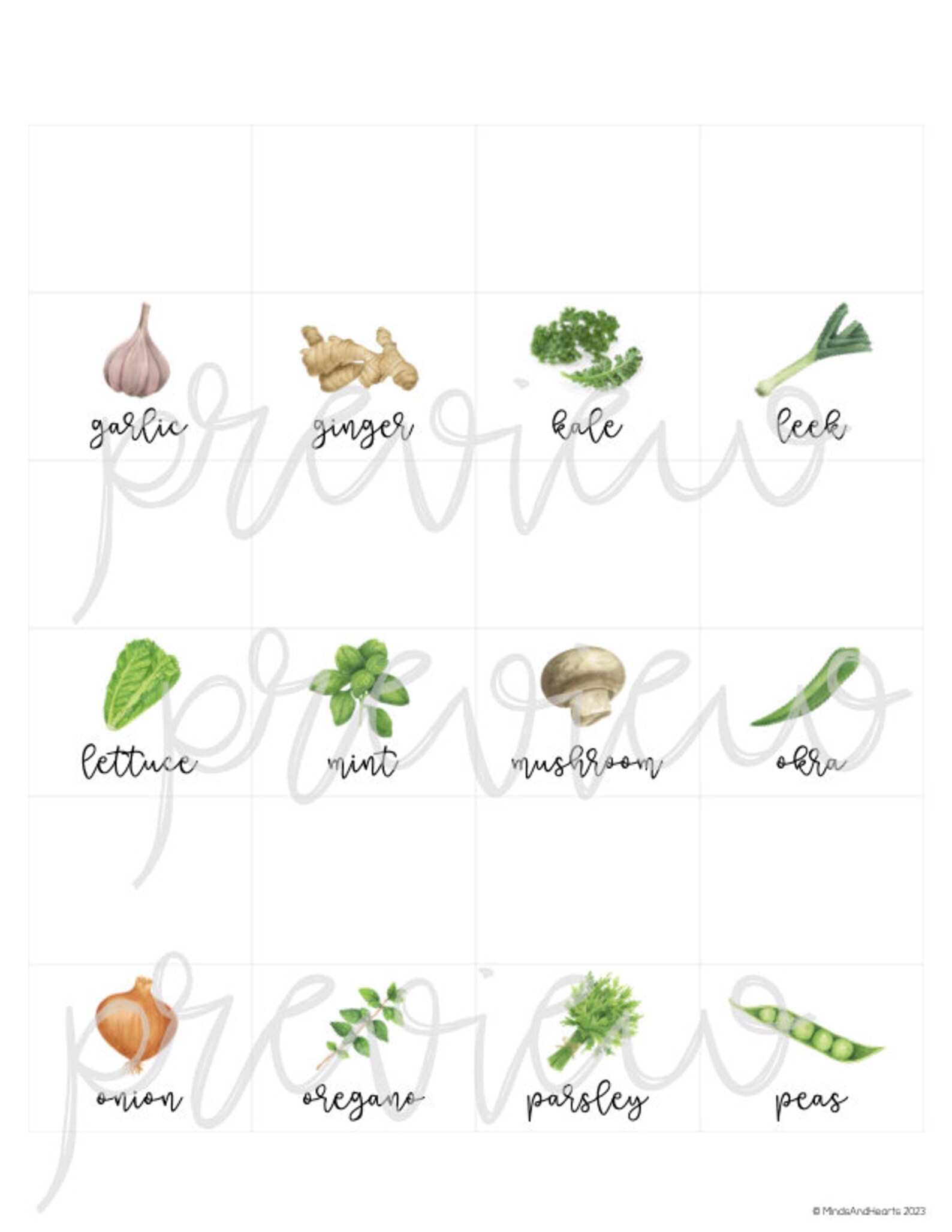 Garden Labels: Vegetable and Fruits | Printable Seed Tags | DIY Seed ...