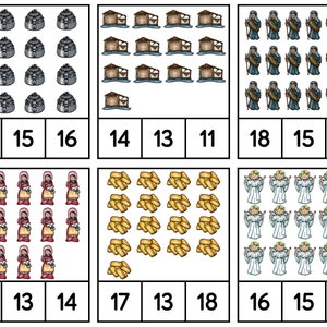 Nativity Count and Clip - Christmas and Advent Centers Task Cards | - Etsy