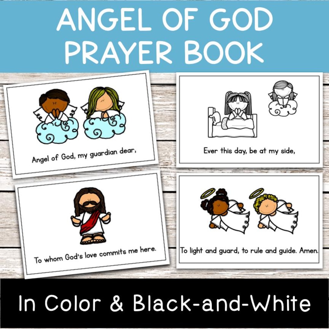 Angel of God Coloring Book: Catholic Guardian Angel Prayer | October ...
