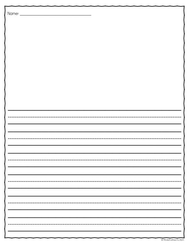Lined Writing Paper Vertical & Horizontal Preschool, Primary ...