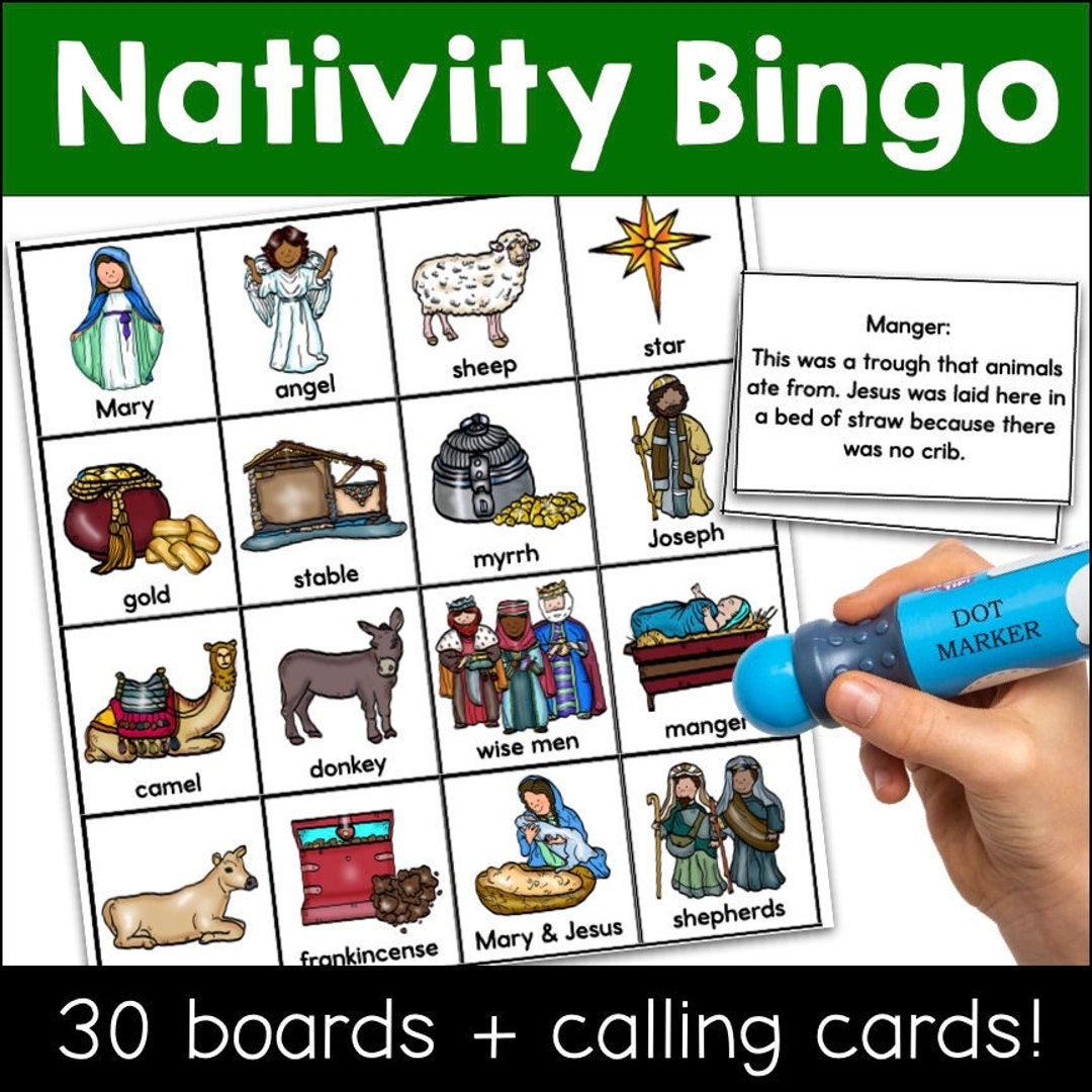 Nativity Bingo Game - Christmas or Advent Activity | Religious ...