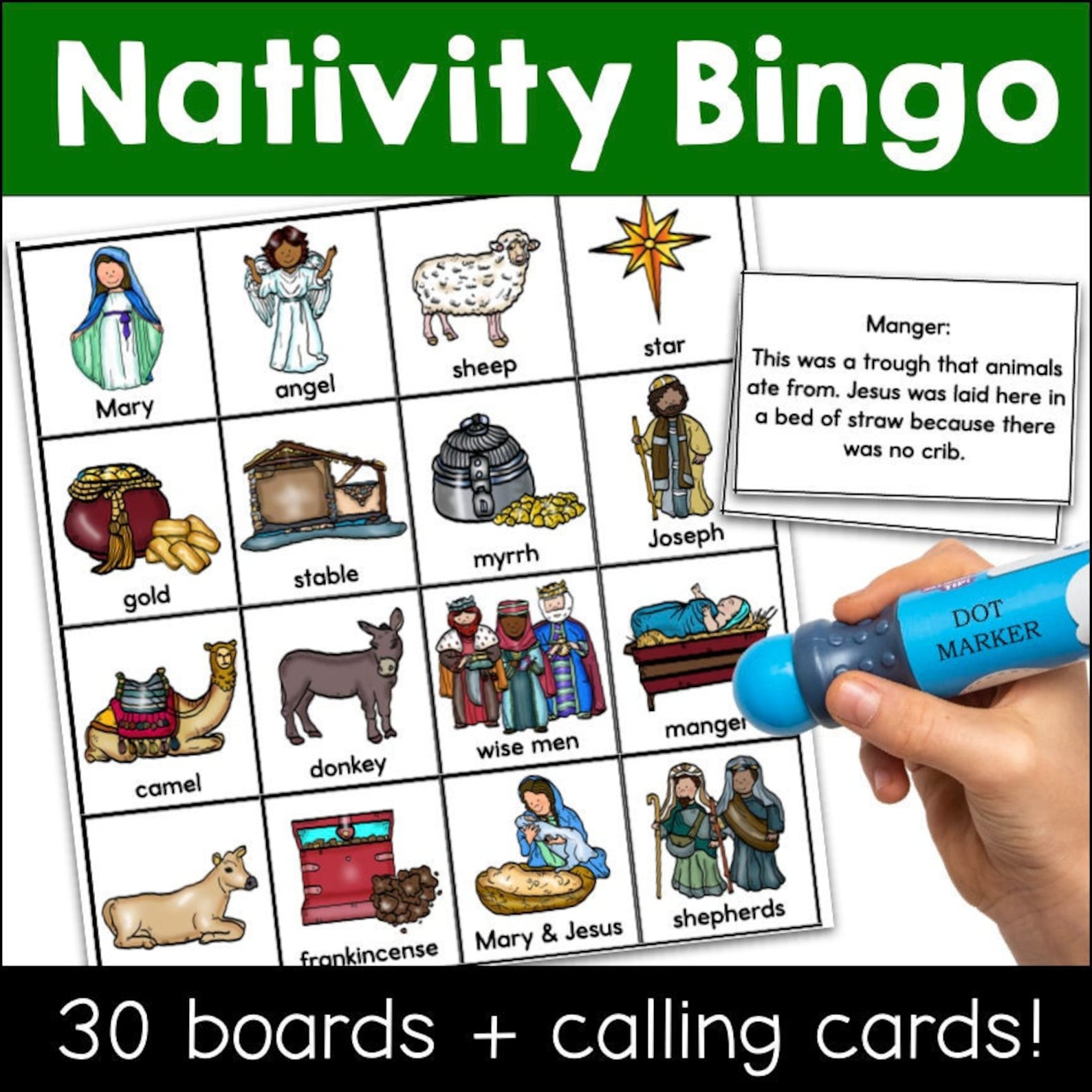 Nativity Bingo Game - Christmas or Advent Activity | Religious ...