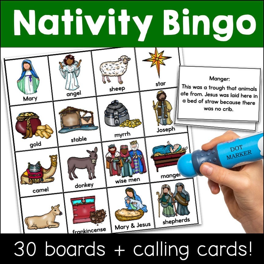 Nativity Bingo Game - Christmas or Advent Activity | Religious ...